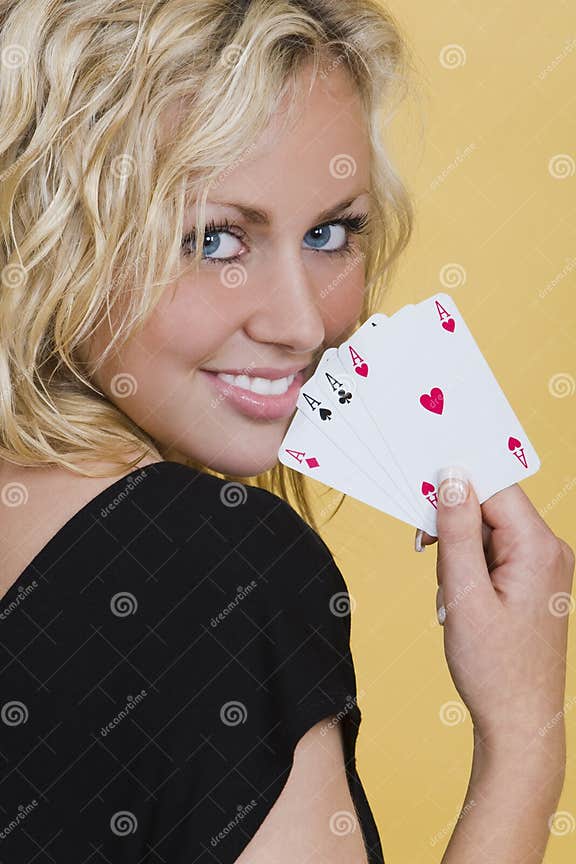 Winning Hand stock image. Image of blond, blonde, smiling - 3500623