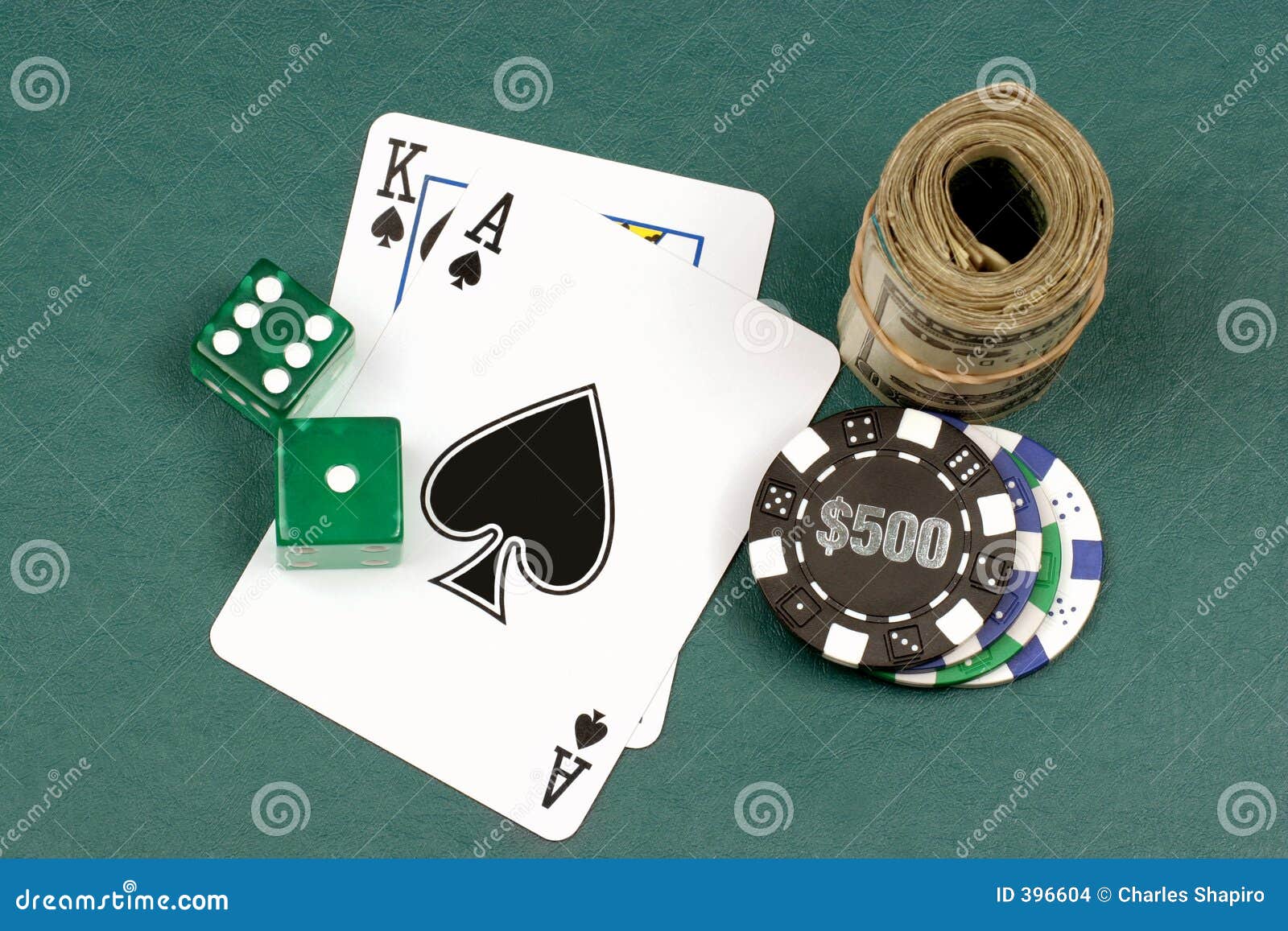 Winning hand all in stock photo. Image of gambling, king - 396604