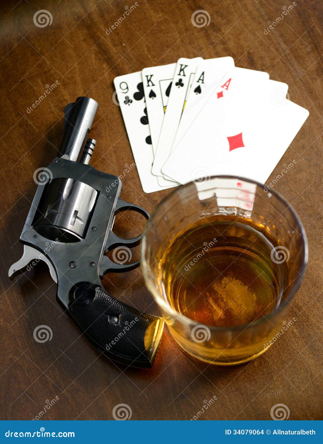 Winning Hand and a Deadly Poker Game Stock Photo - Image of table ...
