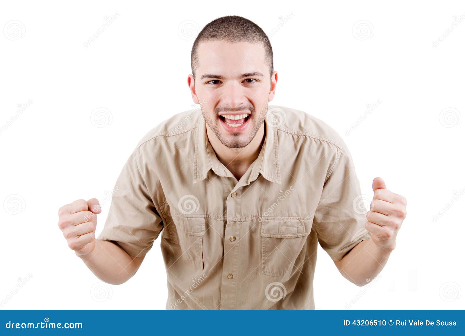 Winning stock photo. Image of funny, smile, winner, standing - 43206510