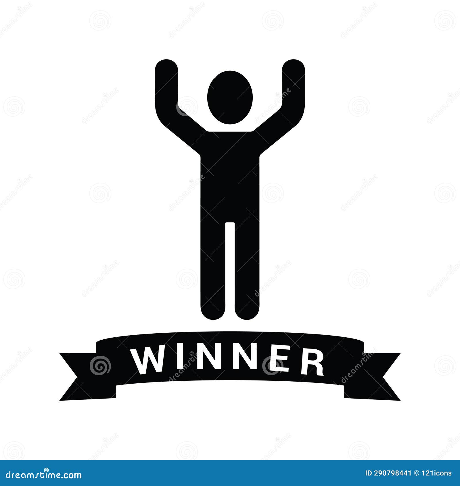 Winning icon stock illustration. Illustration of sign - 290798441