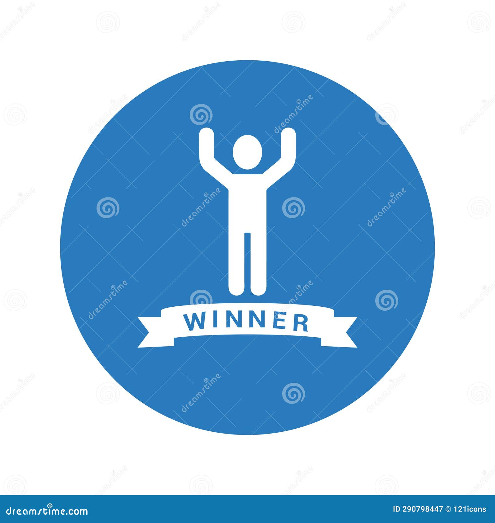 Winning icon stock vector. Illustration of award, sign - 290798447