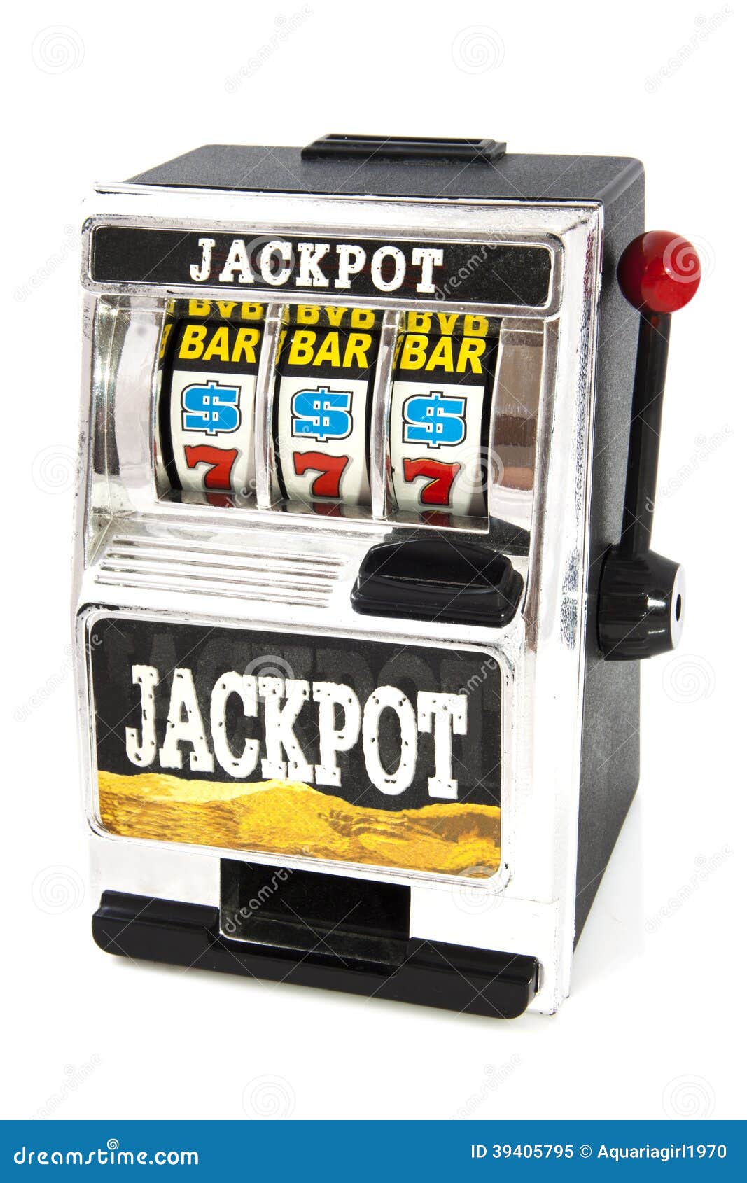 Winning the jackpot stock image. Image of gold, vegas - 39405795