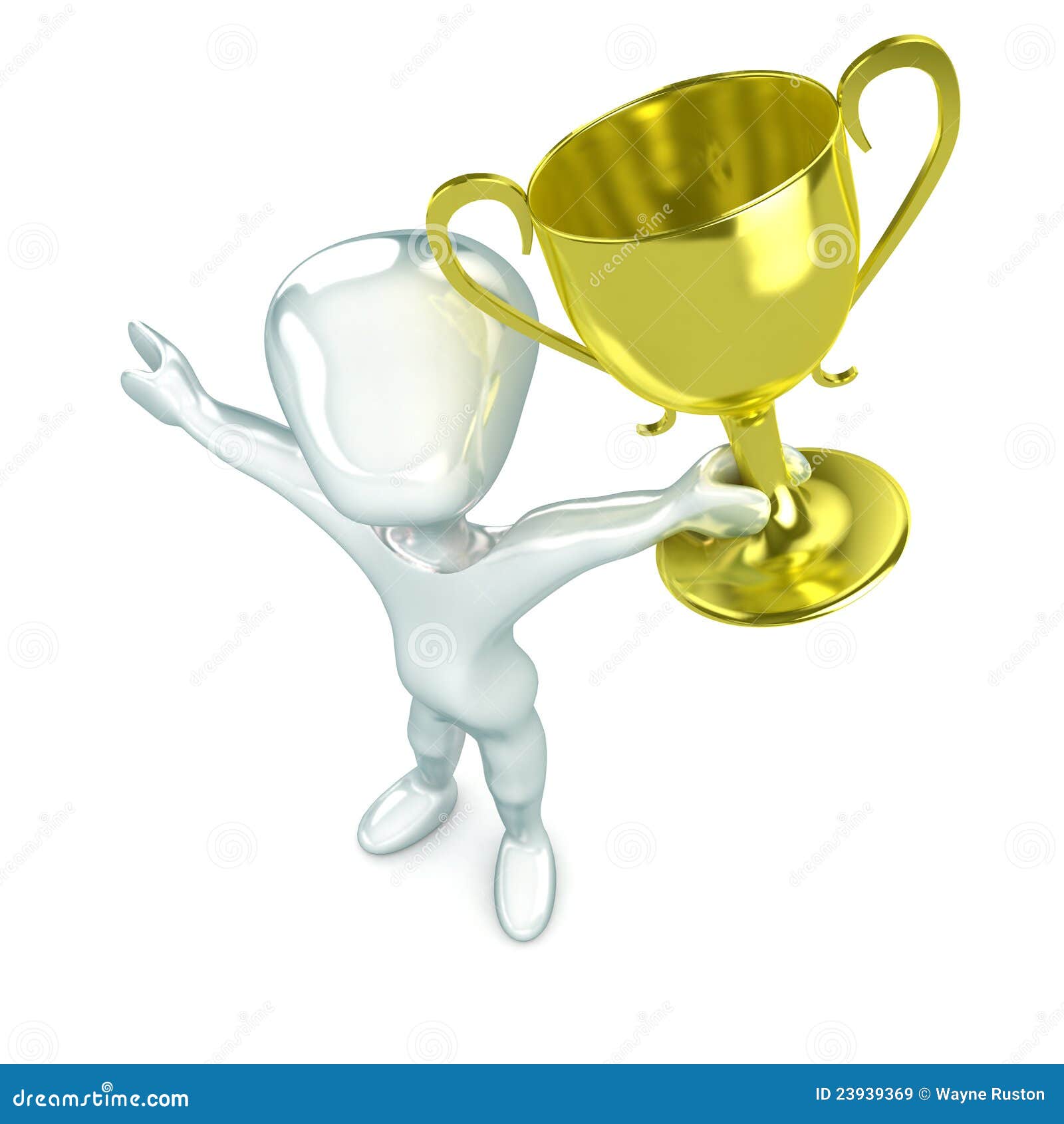 Winning Man stock illustration. Illustration of presentation - 23939369