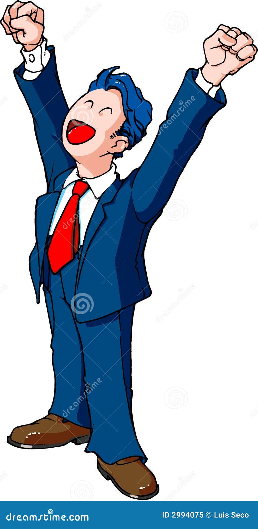 Winning man stock vector. Illustration of confidence, person - 2994075