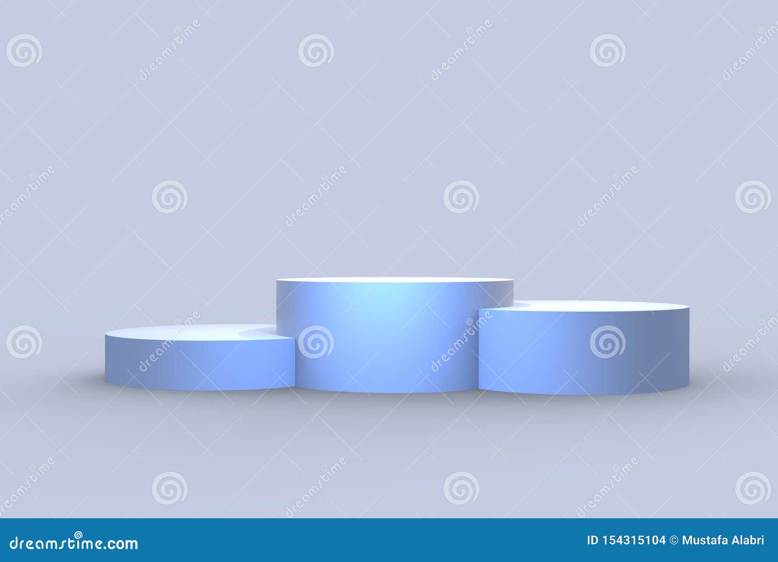 Winning Platform of the Three Centers 3D Rendering Stock Illustration ...
