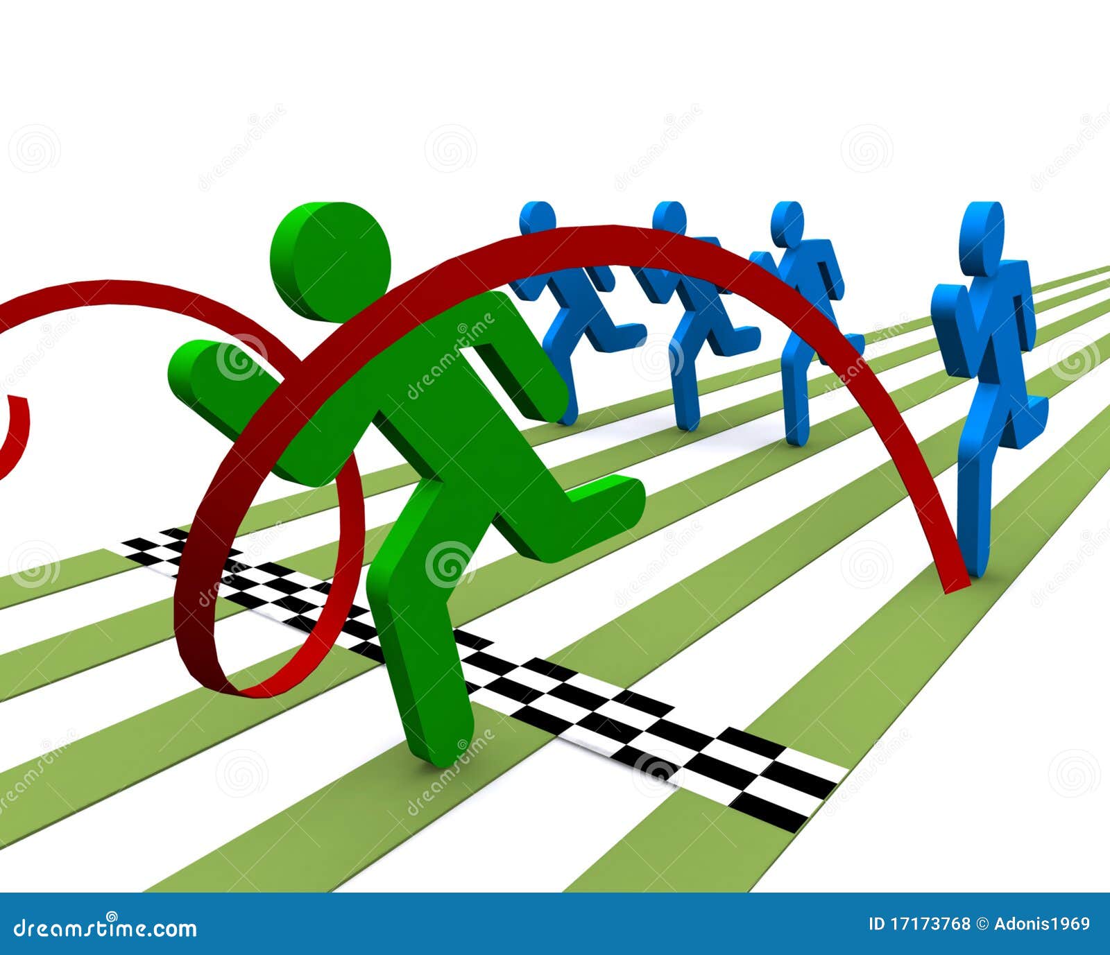 Winning the Race stock illustration. Illustration of dimension - 17173768