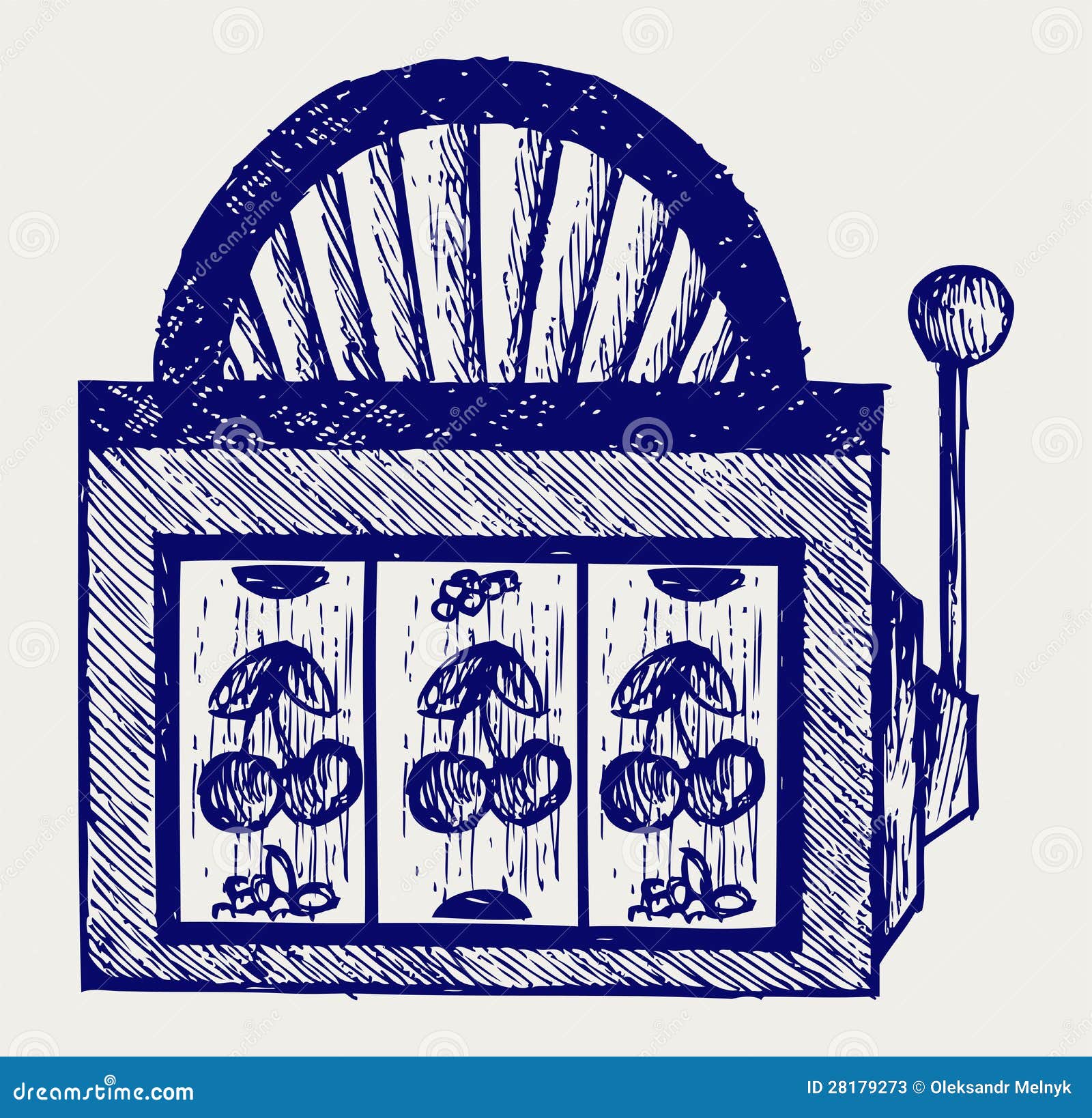 Winning in slot machine stock vector. Illustration of outline - 28179273