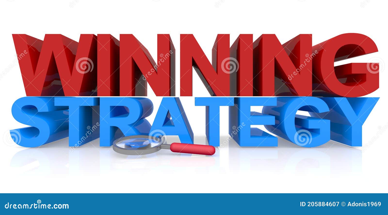 Winning Strategy. Business Concept In Simple Blue Design. Concepts ...