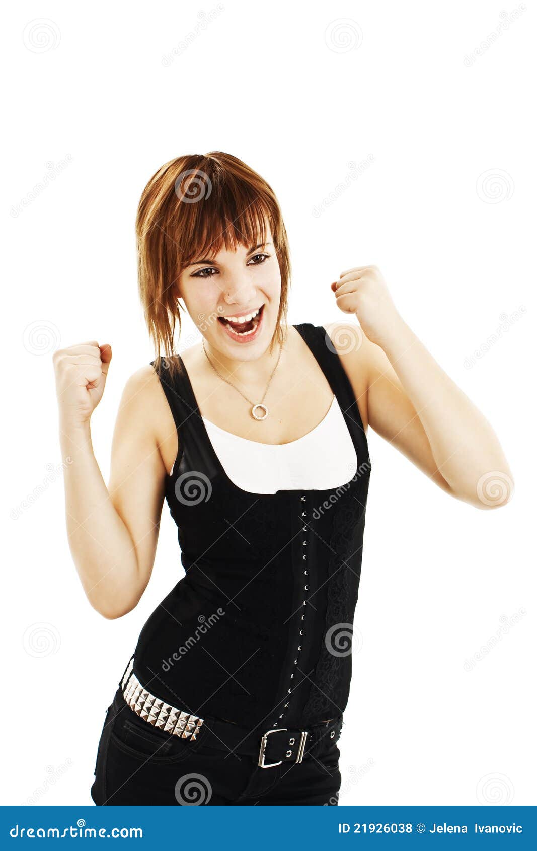 Winning success woman stock photo. Image of cheerful - 21926038