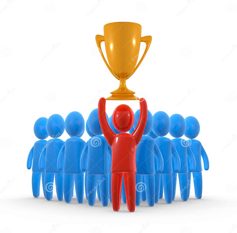 Winning team stock illustration. Illustration of golden - 9618976