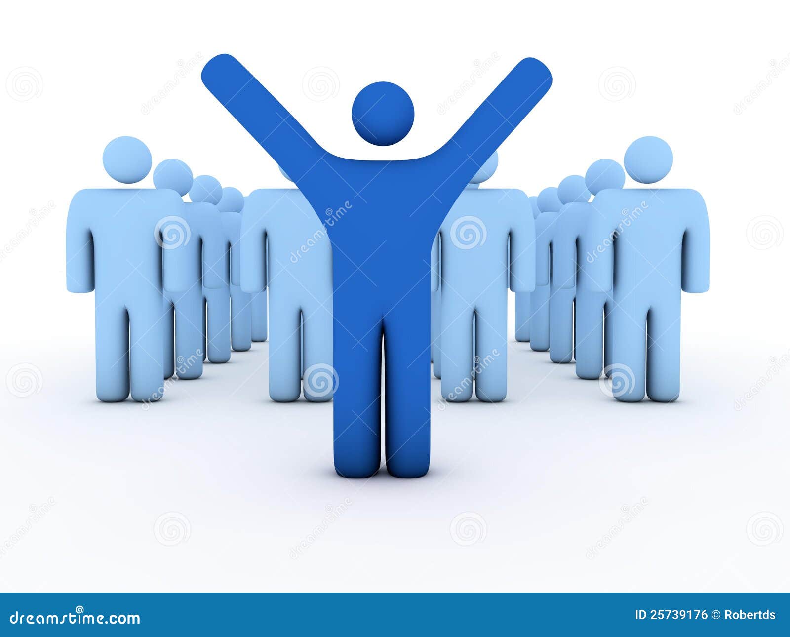 Winning Team with Leader in Front Stock Illustration - Illustration of ...