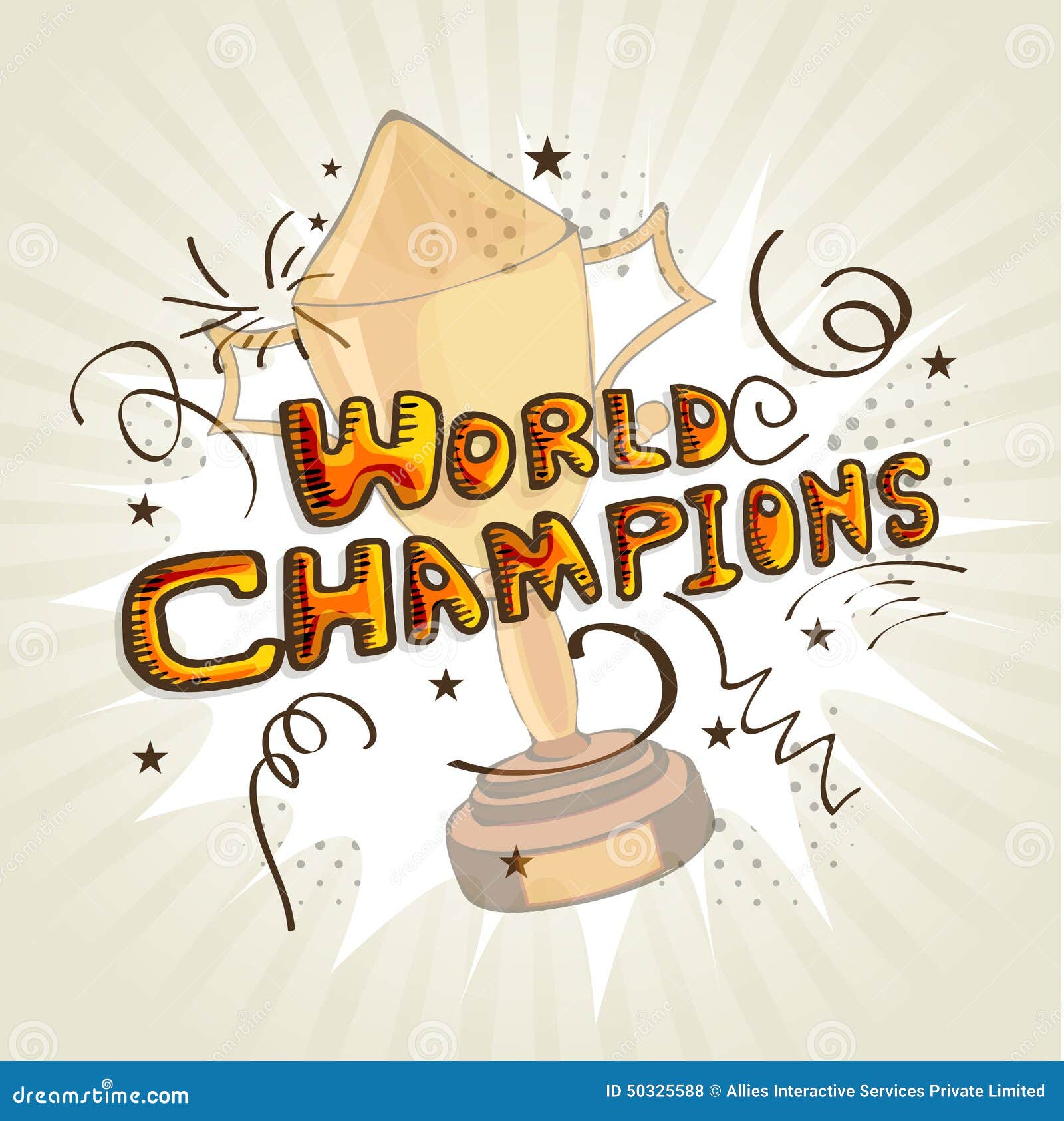 Winning Trophy for Cricket. Stock Illustration - Illustration of match ...