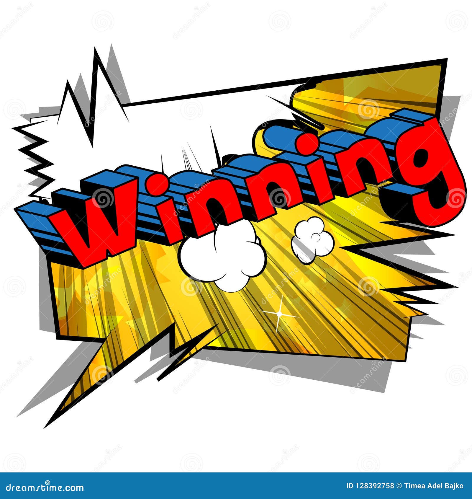 Winning - Vector Illustrated Comic Book Style Phrase. Stock ...