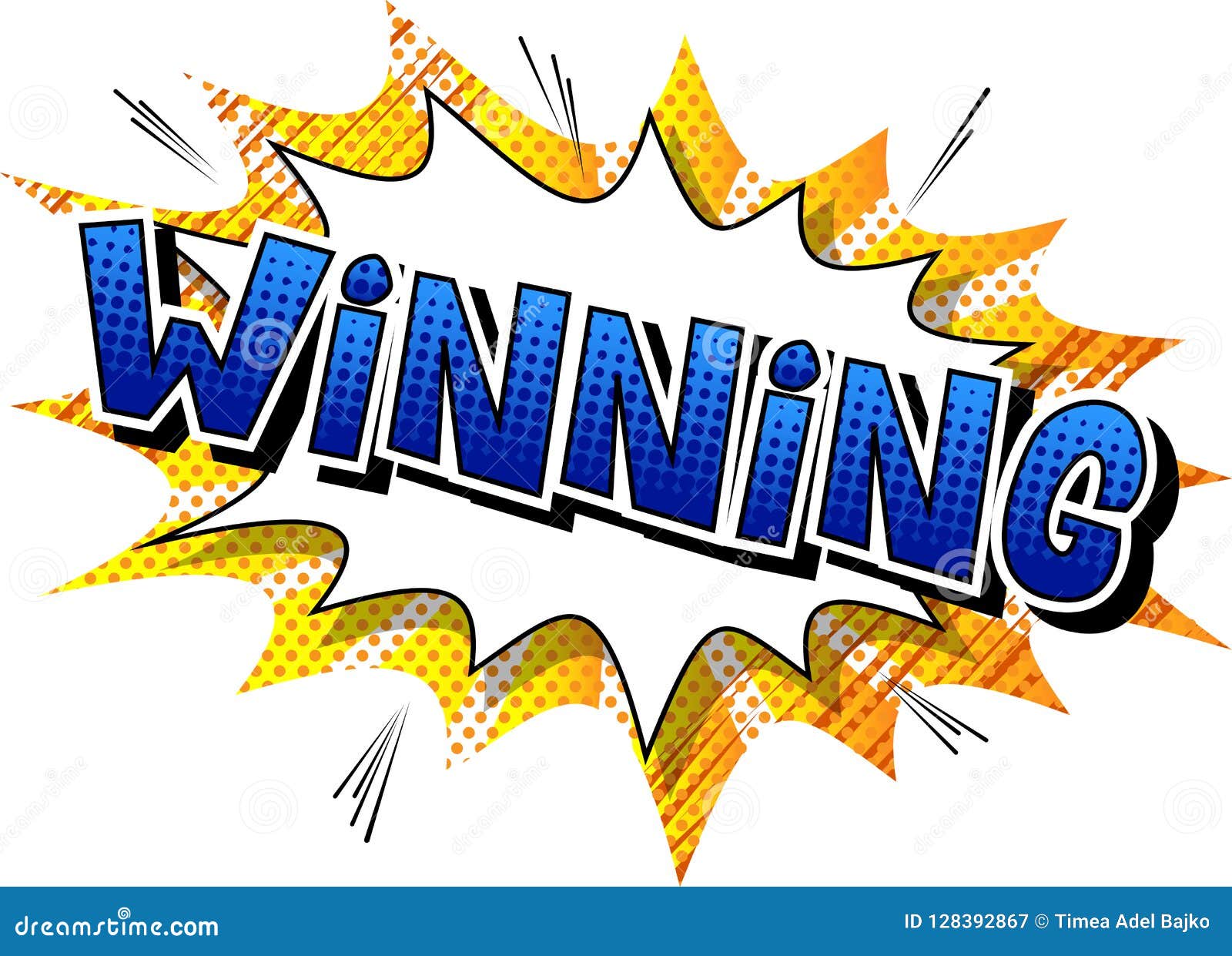 Winning - Vector Illustrated Comic Book Style Phrase. Stock ...
