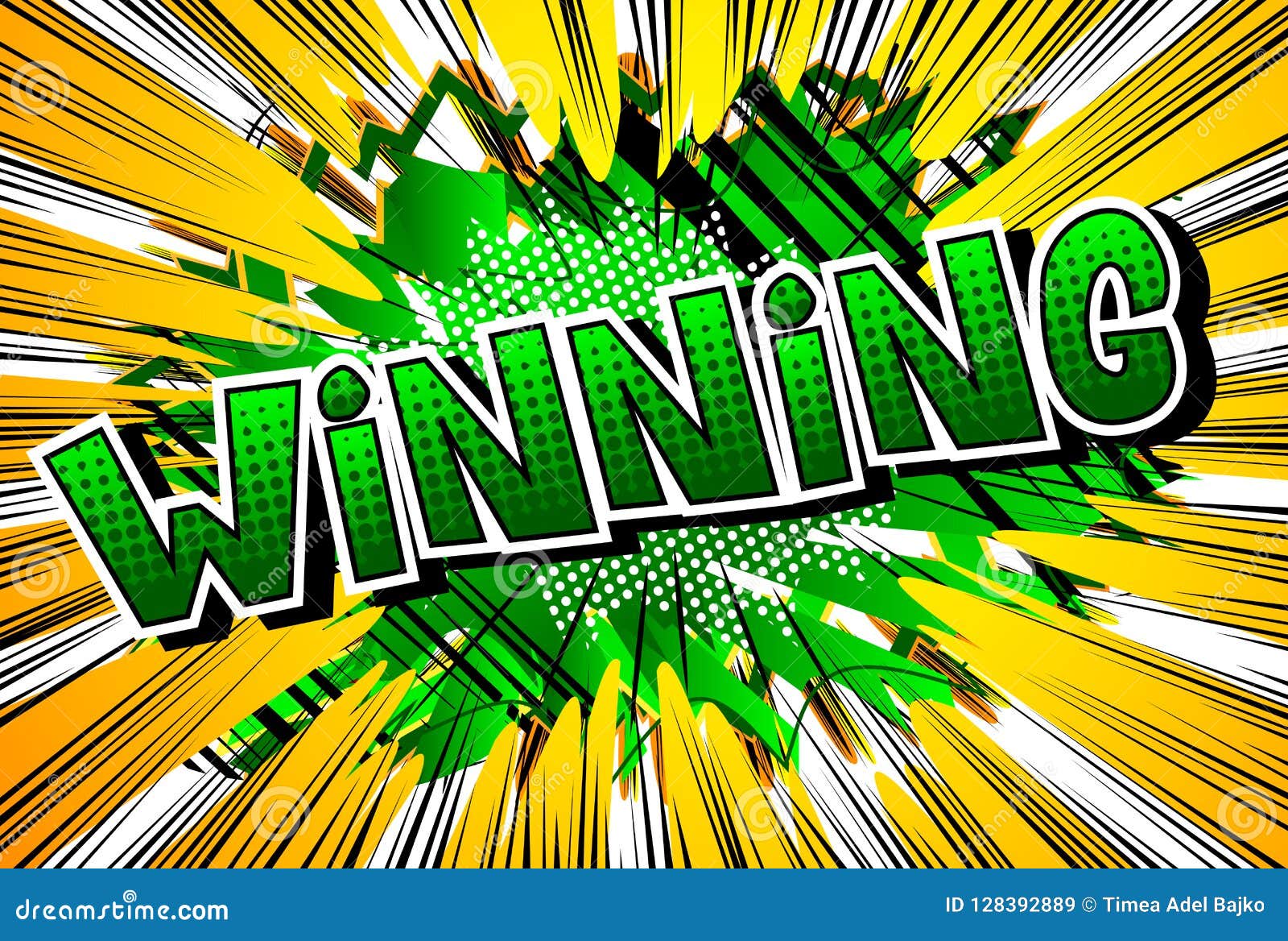 Winning - Vector Illustrated Comic Book Style Phrase. Stock ...