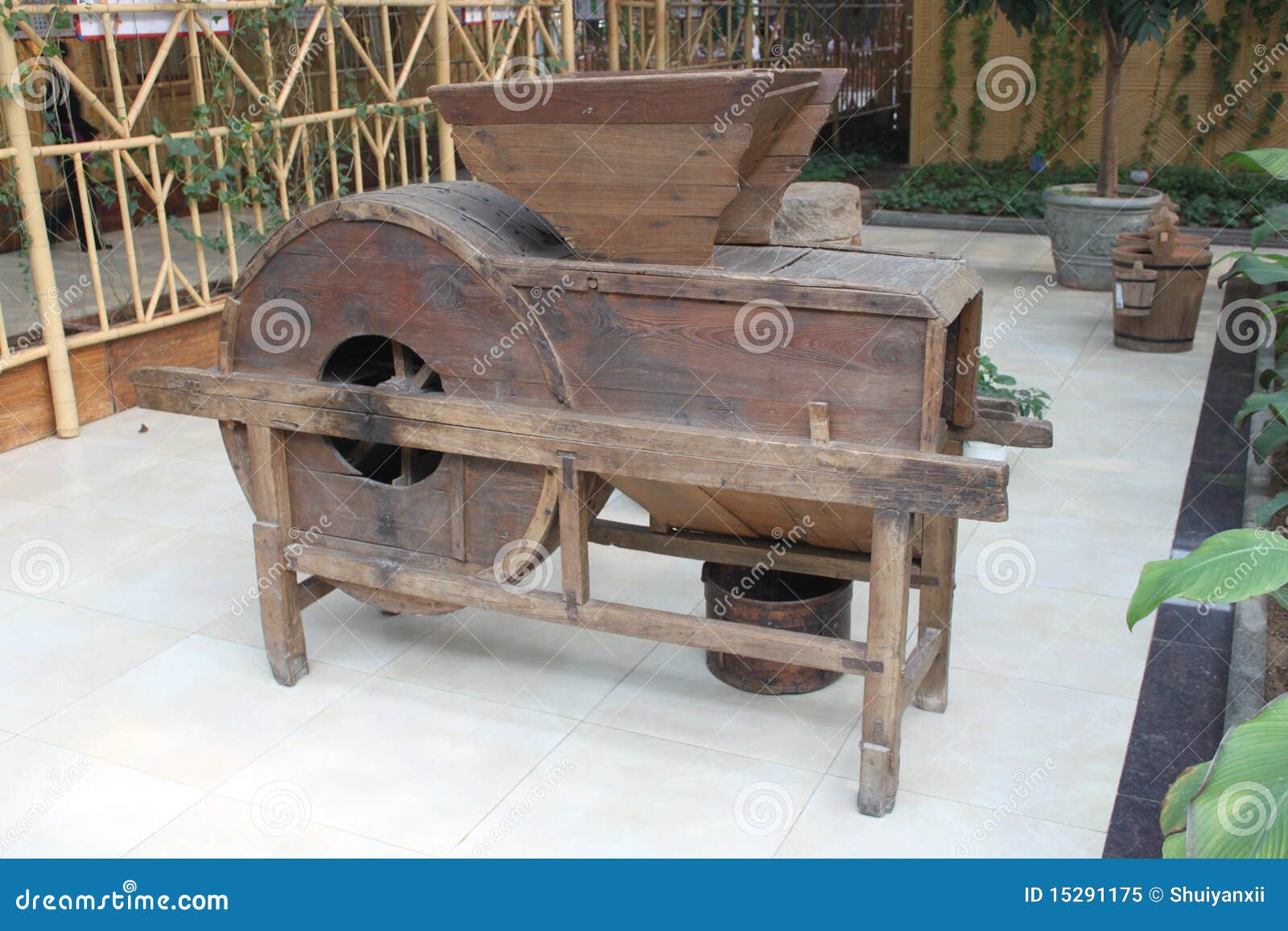 Winnowing machine stock image. Image of wheat, millet - 15291175