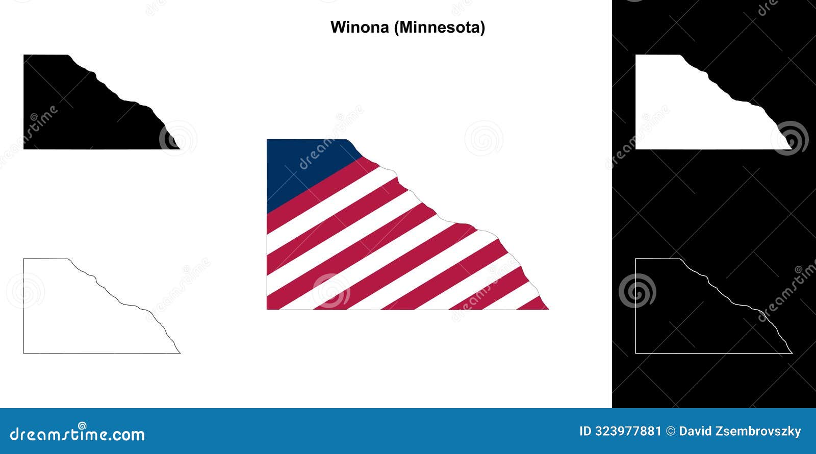 Winona outline map stock illustration. Illustration of detailed - 323977881