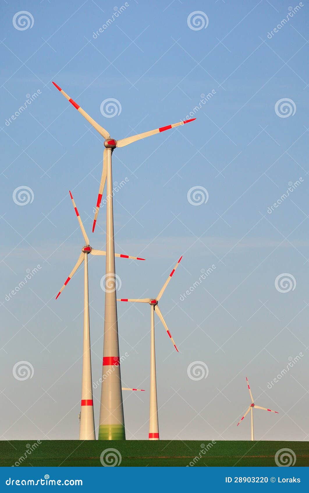 Wint turbines. stock photo. Image of field, wind, electric - 28903220