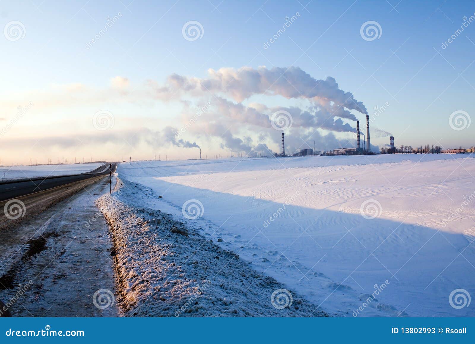 Winter stock image. Image of cold, smoke, pollution, nature - 13802993