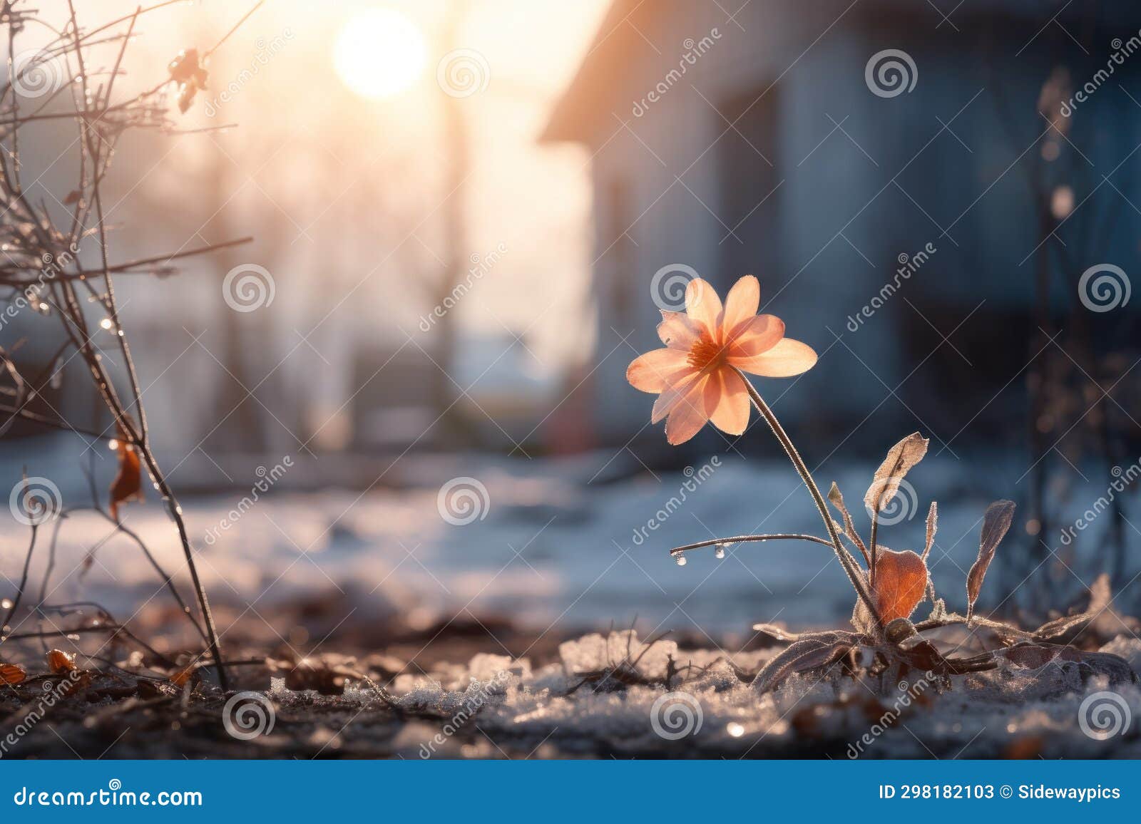Winter Abandonment - Generative AI Stock Image - Image of field ...