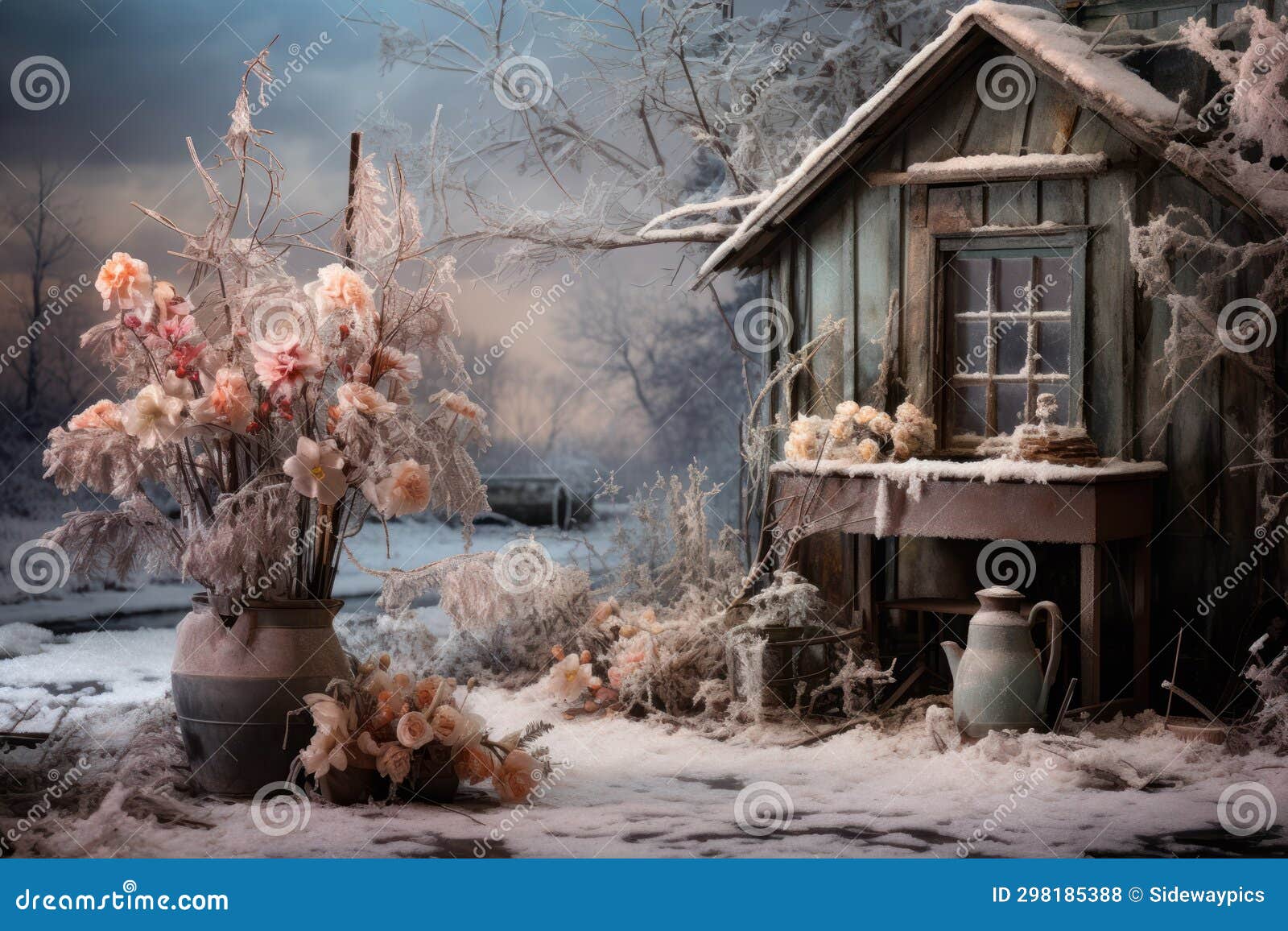 Winter Abandonment - Generative AI Stock Photo - Image of inanimate ...