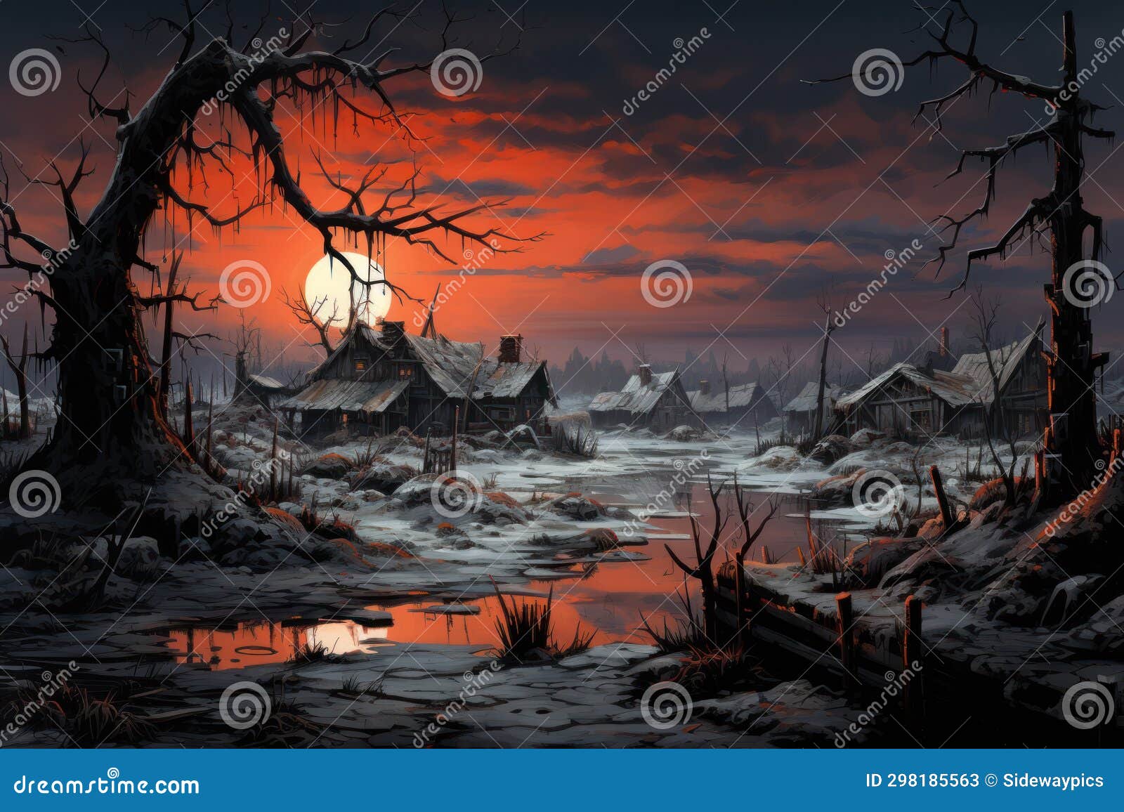 Winter Abandonment - Generative AI Stock Image - Image of ruins ...