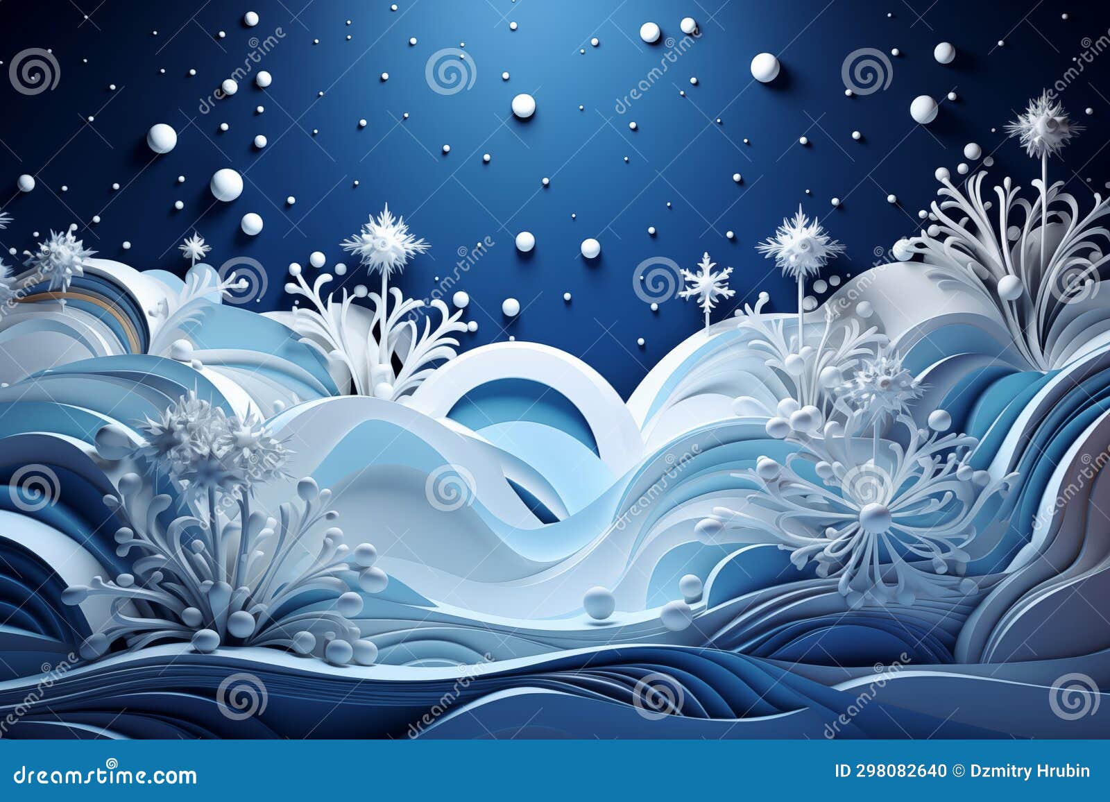 Winter Abstract Background for Product Presentation Stock Illustration ...