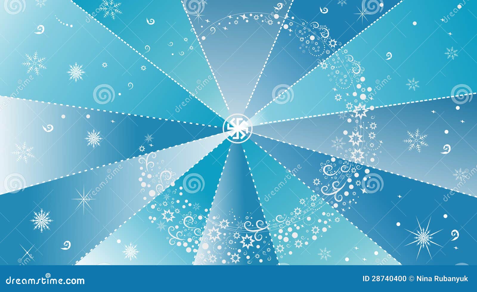 Winter Abstract Background with Snowflakes Stock Vector - Illustration ...