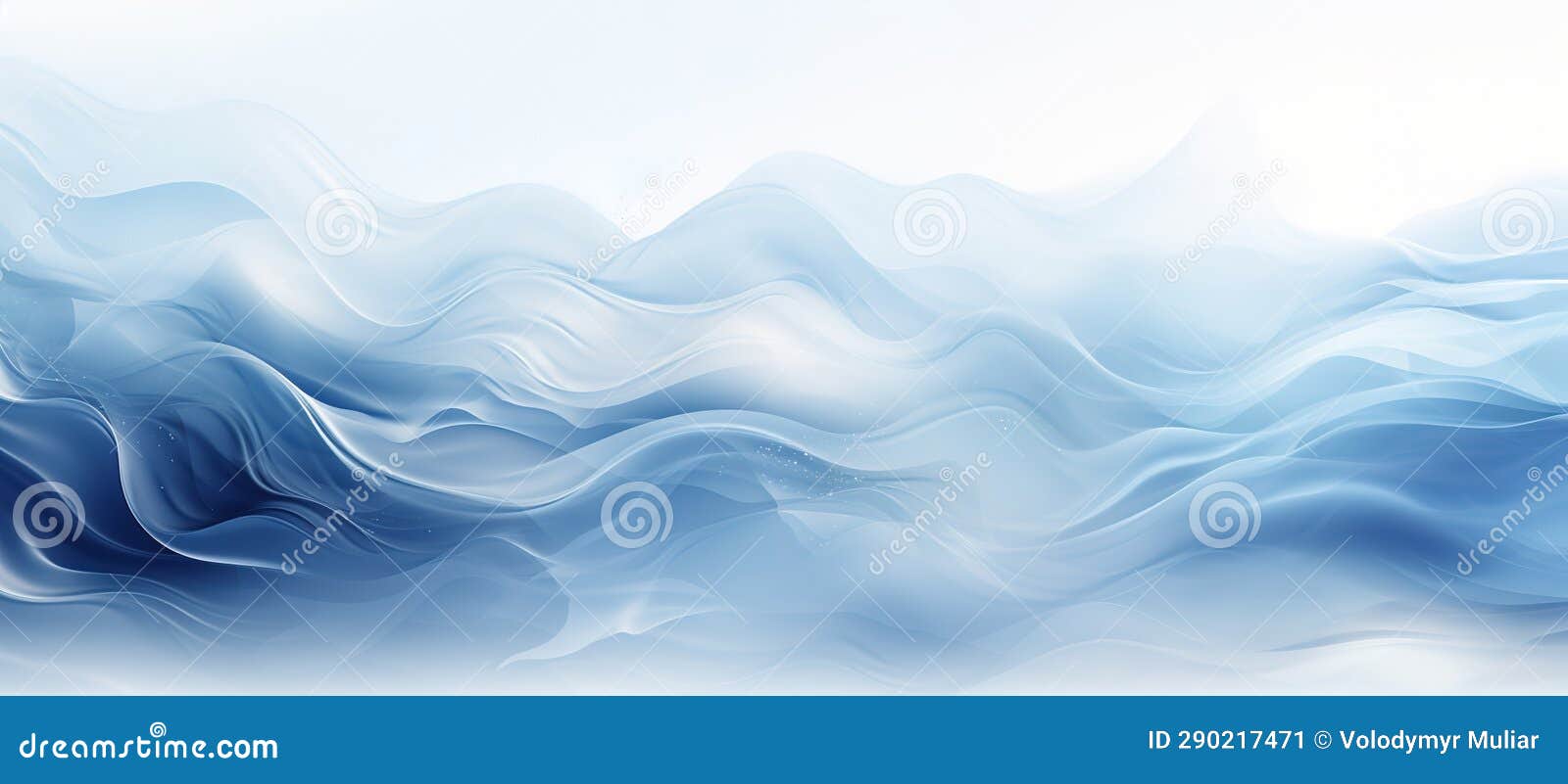 Winter Abstract Background with Wavy Lines on Blue Background Stock ...