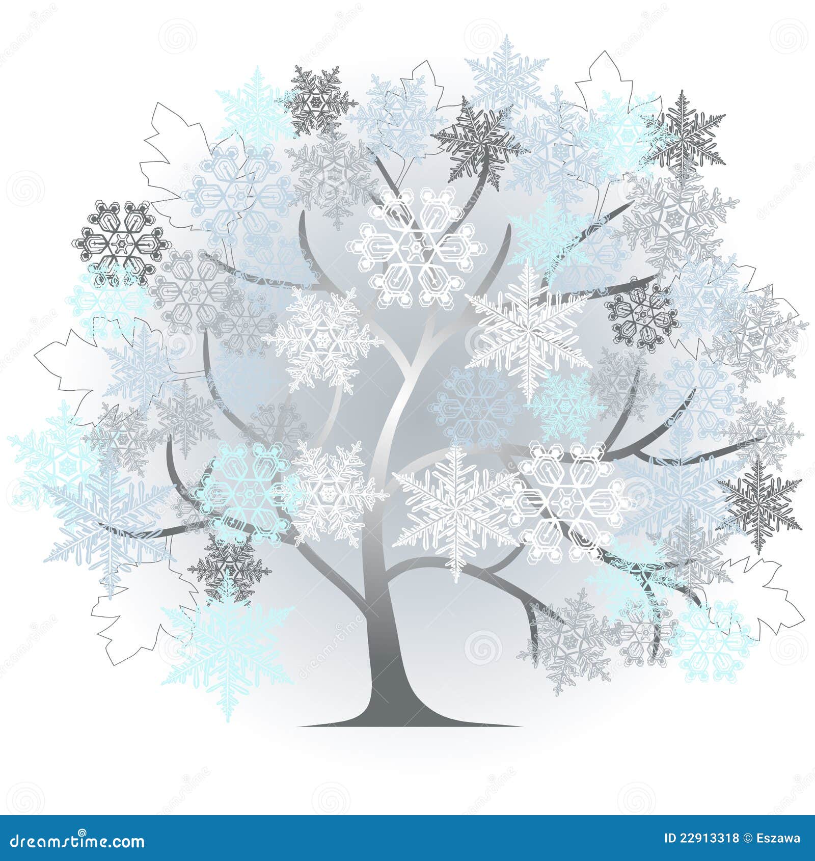 Winter - abstract tree stock vector. Illustration of celebration - 22913318