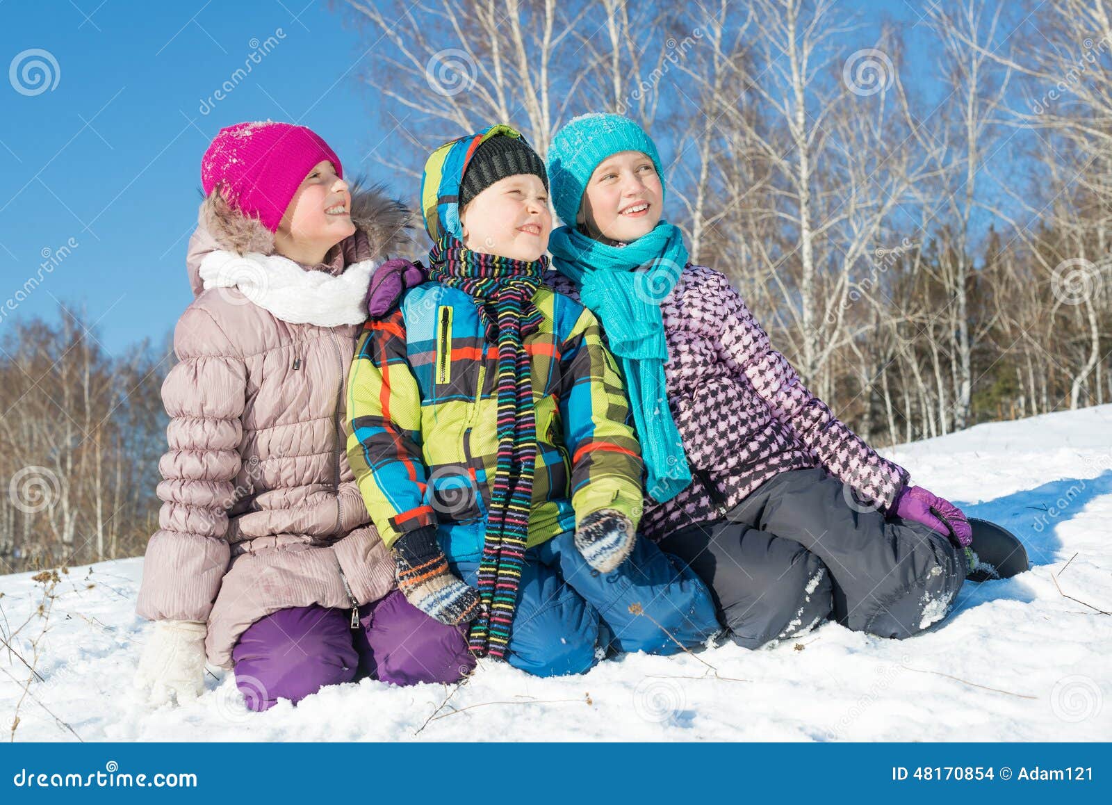 Winter activity stock photo. Image of female, cold, friends - 48170854