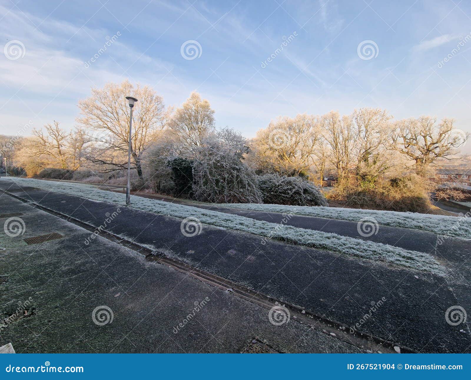 Winter is in the Air stock photo. Image of asphalt, morning - 267521904