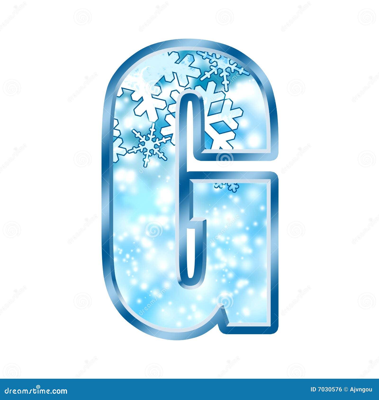Winter Alphabet letter G stock illustration. Illustration of silver ...