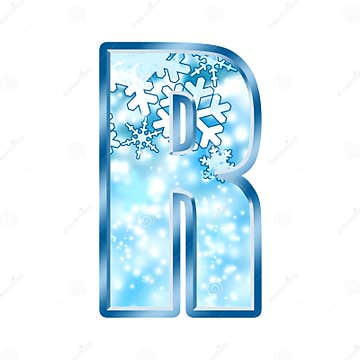 Winter Alphabet letter R stock illustration. Illustration of flake ...