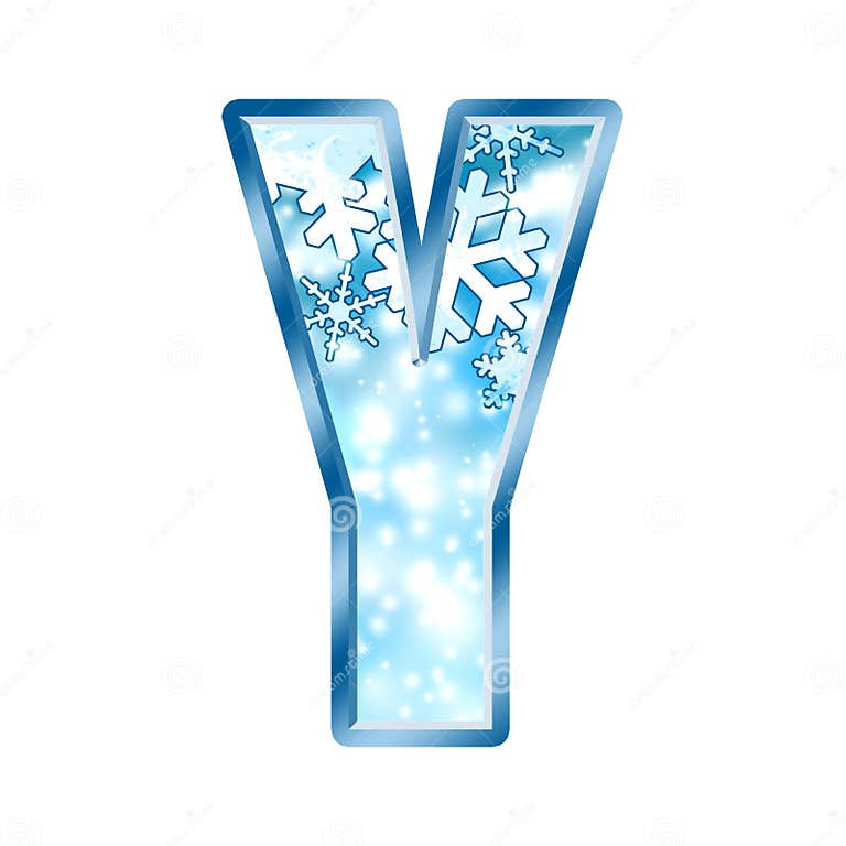 Winter Alphabet letter Y stock illustration. Illustration of lights ...