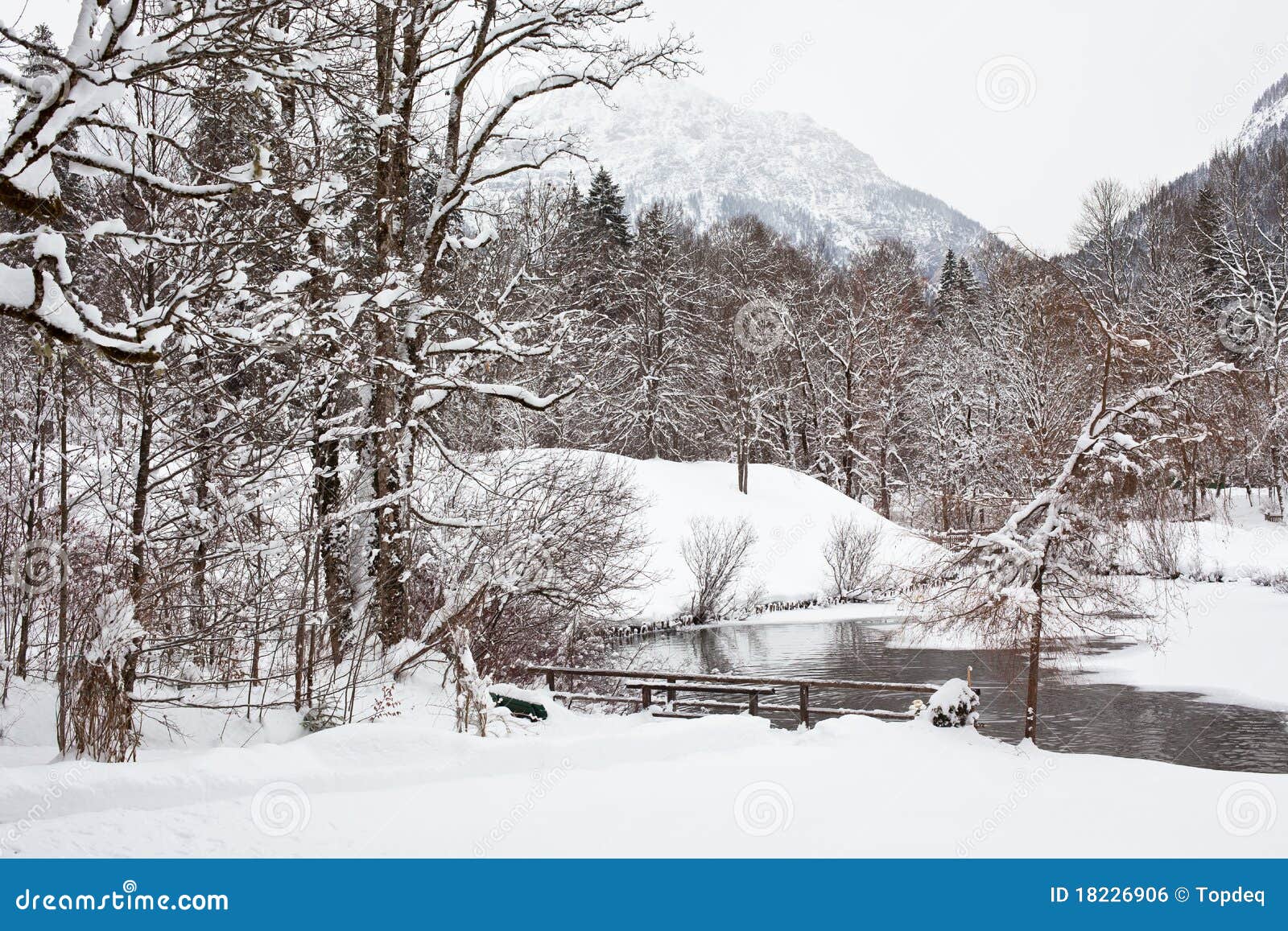Winter Alpine landscape stock photo. Image of alps, cold - 18226906