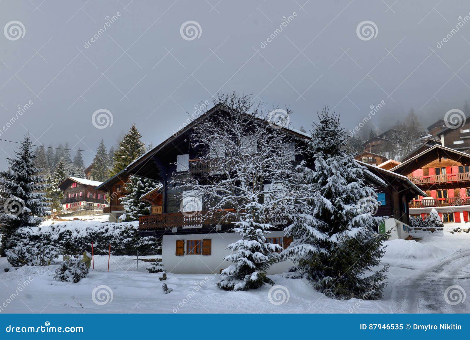 Winter Alpine landscape stock image. Image of travel - 87946535