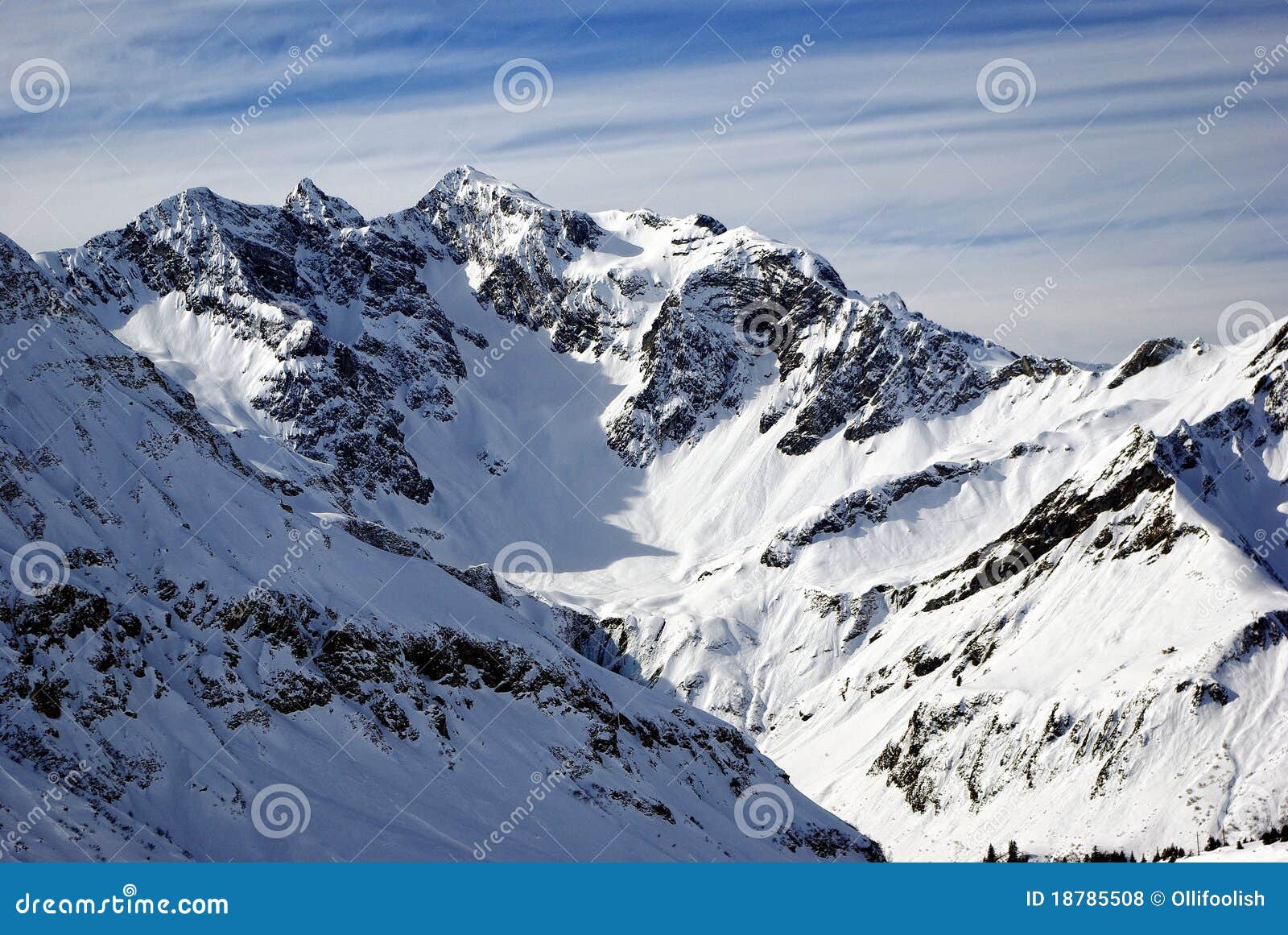 Winter Alpine Panorama stock photo. Image of tops, cold - 18785508