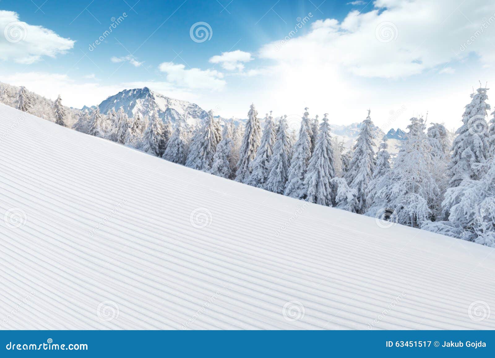 Winter Alpine Snowy Landscape Stock Image - Image of mountain, cold ...
