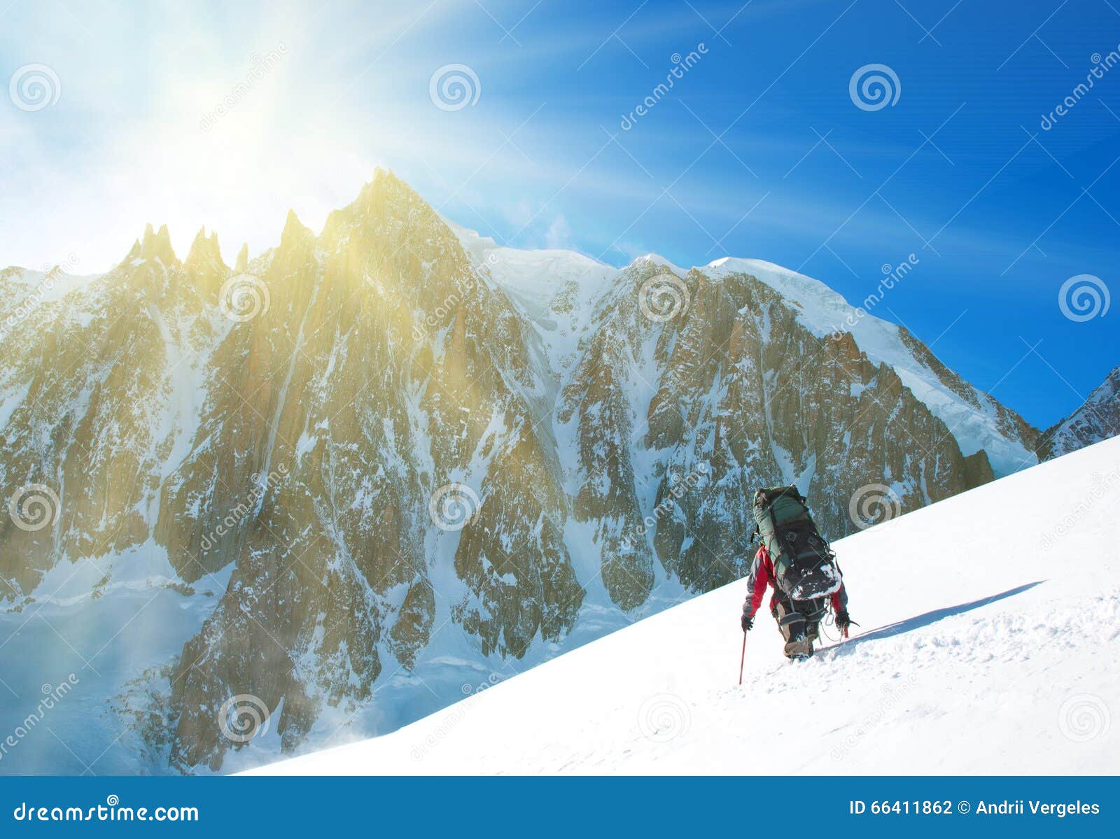 Winter alpine trekking stock photo. Image of fall, asian - 66411862