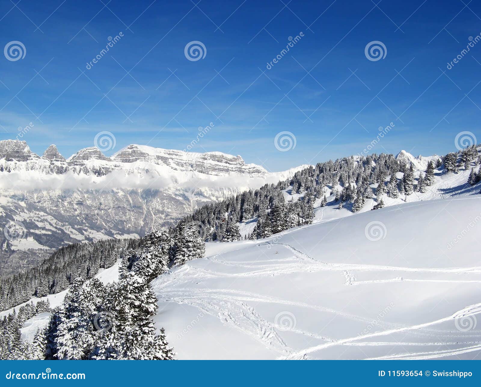 Winter in the alps stock photo. Image of earth, peace - 11593654