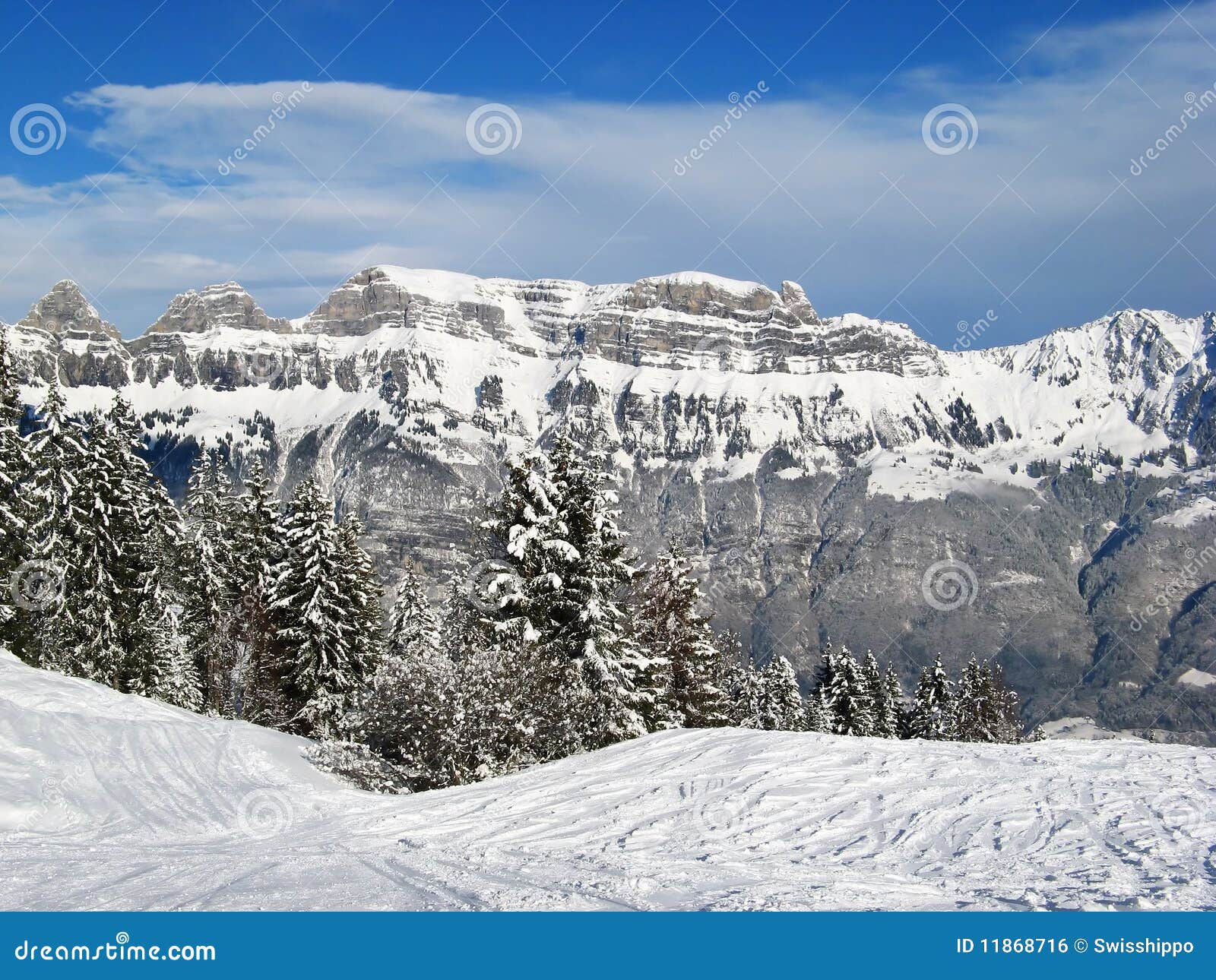 Winter in the alps stock photo. Image of paradise, mount - 11868716