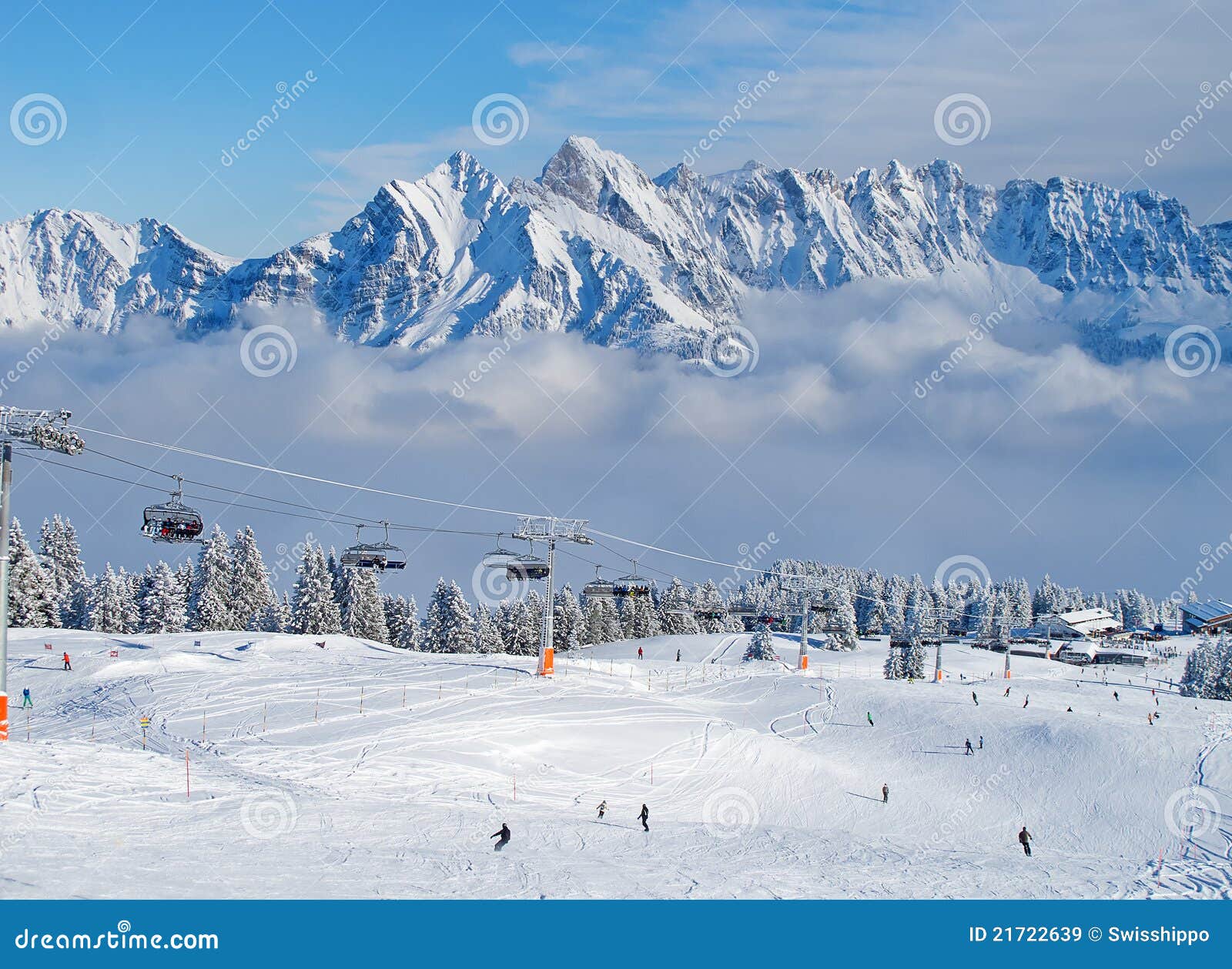 Winter in the alps editorial stock image. Image of luxury - 21722639