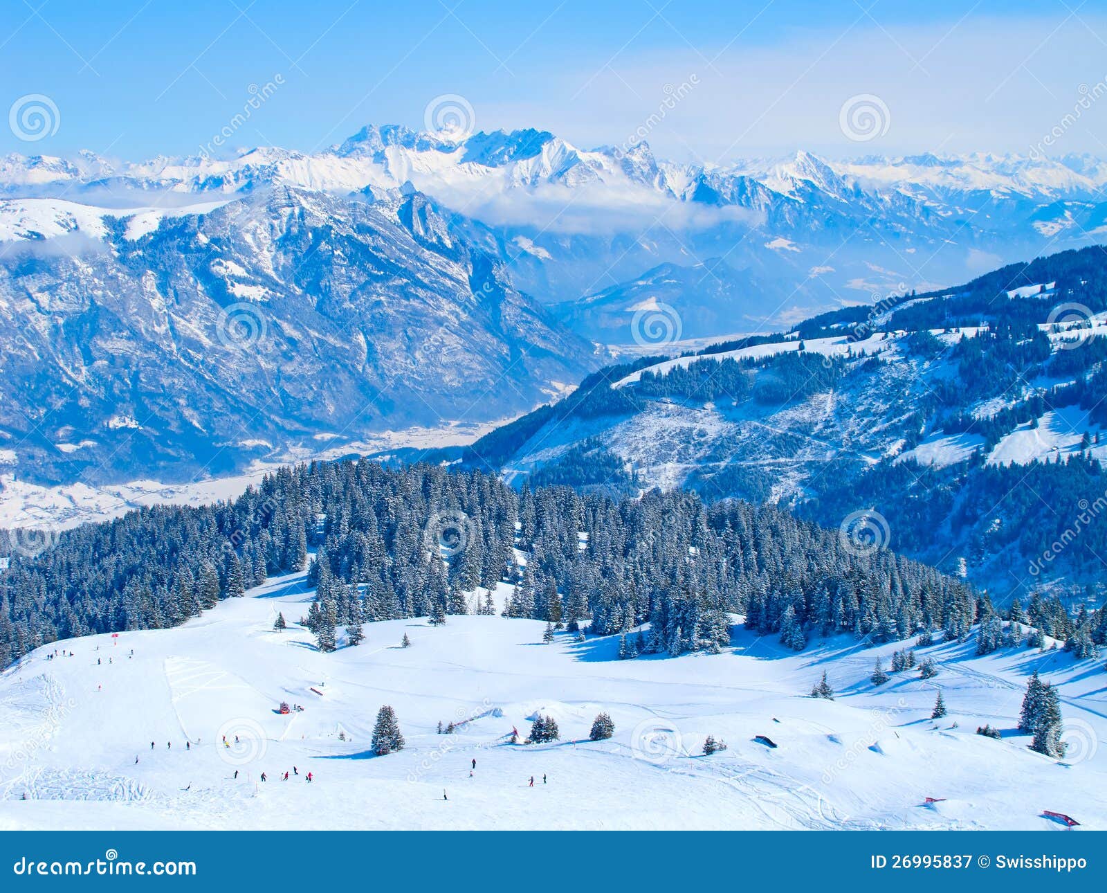Winter in the alps stock image. Image of alps, blue, nature - 26995837