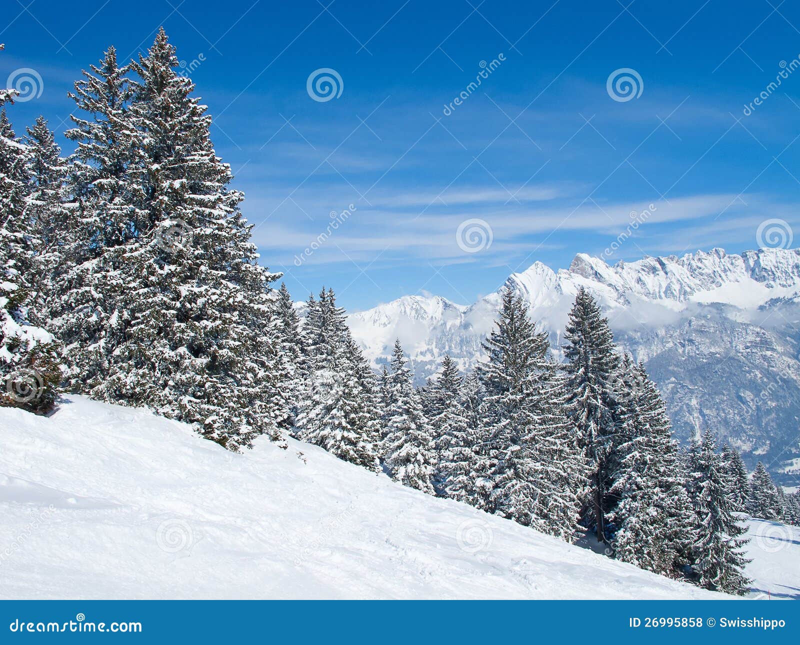 Winter in the alps stock photo. Image of luxury, nature - 26995858