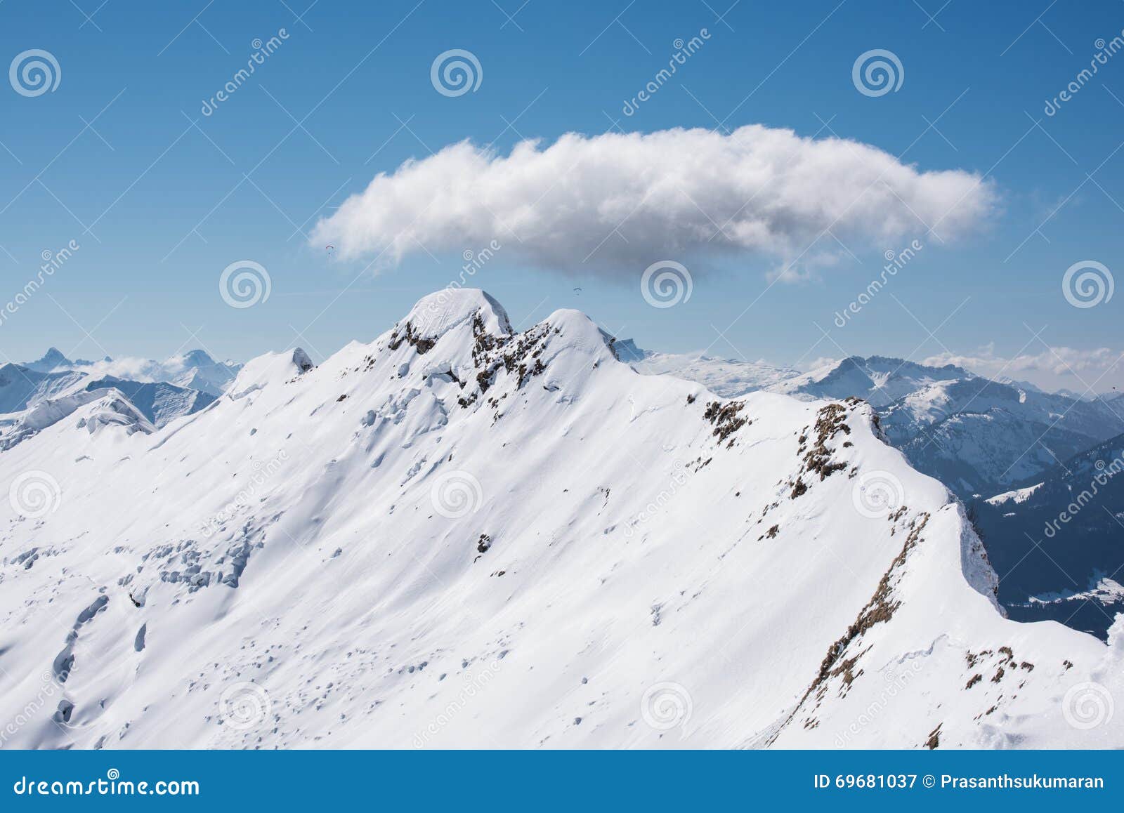 Winter Alps stock image. Image of alps, germany, austria - 69681037
