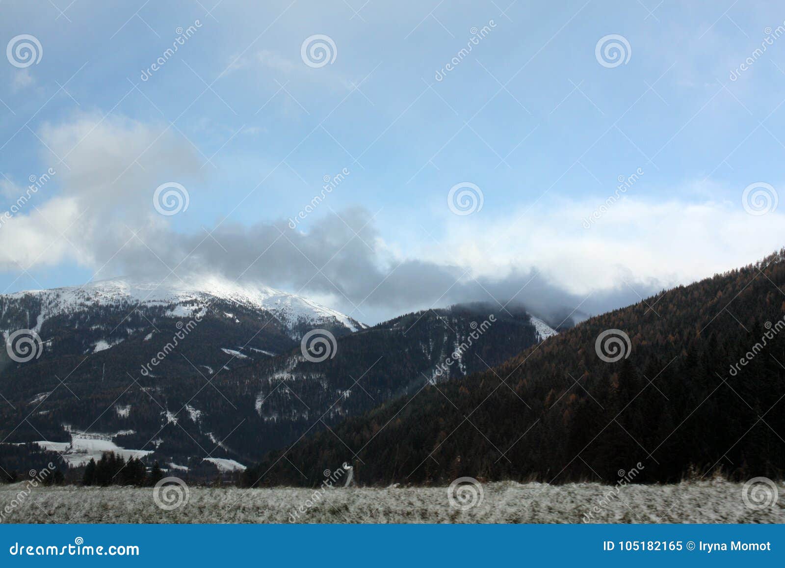 Winter Alps with snow stock image. Image of snow, winter - 105182165