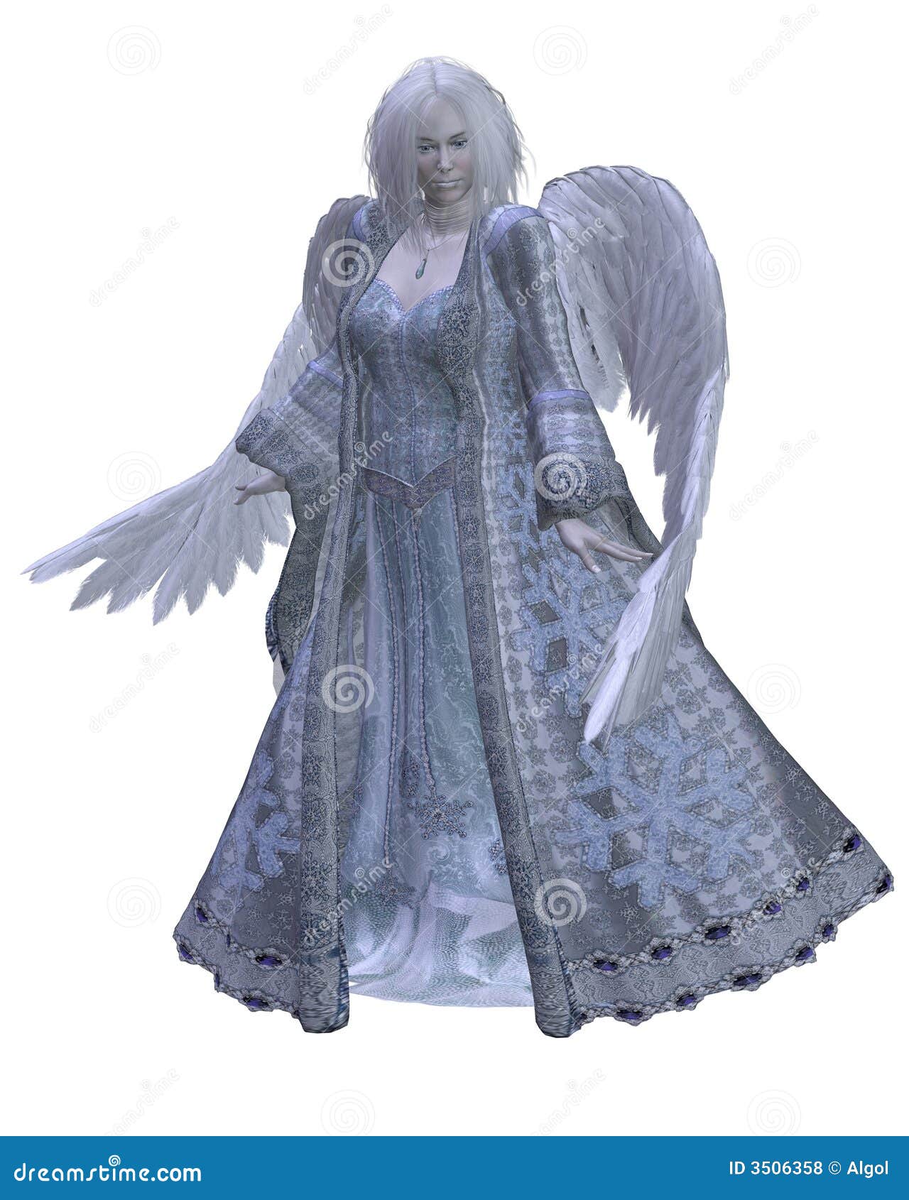 Winter Angel - 2 stock illustration. Illustration of silver - 3506358