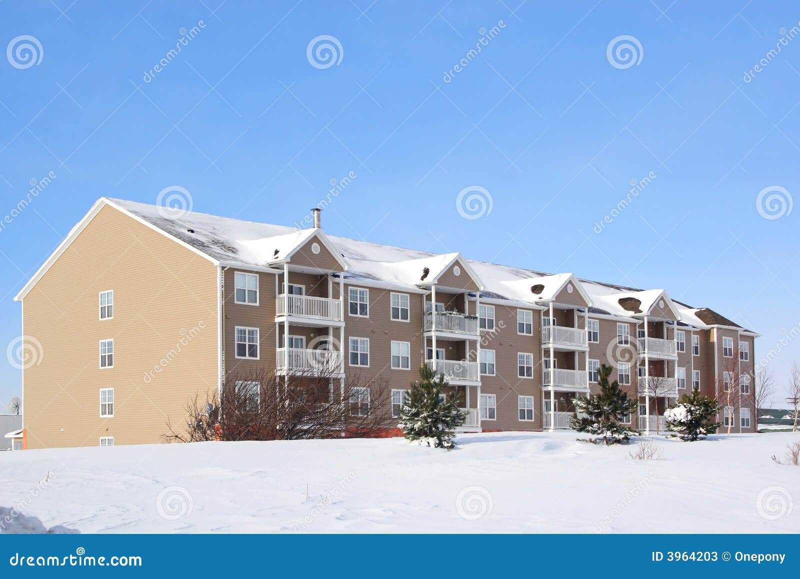 Winter Apartment 2 stock image. Image of apartment, house - 3964203